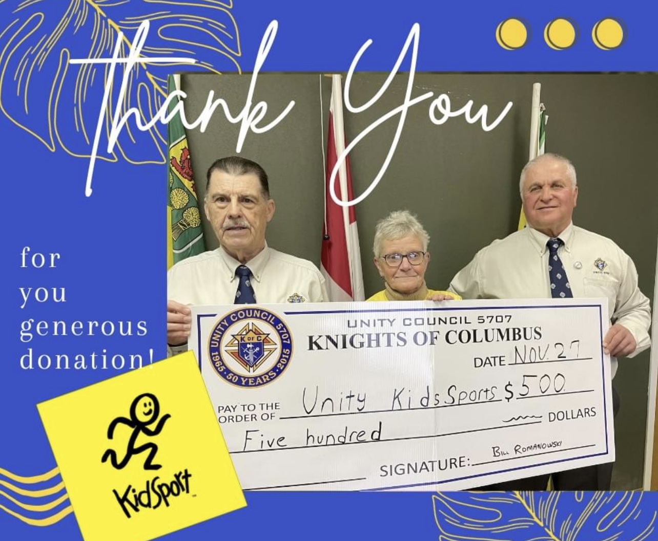 Unity Knights of Columbus making a difference thanks to charitable grants - WestCentralOnline ...